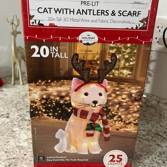 Holiday | Nib 3d Christmas Cat Lightup Indoor Outdoor Decor | Poshmark
